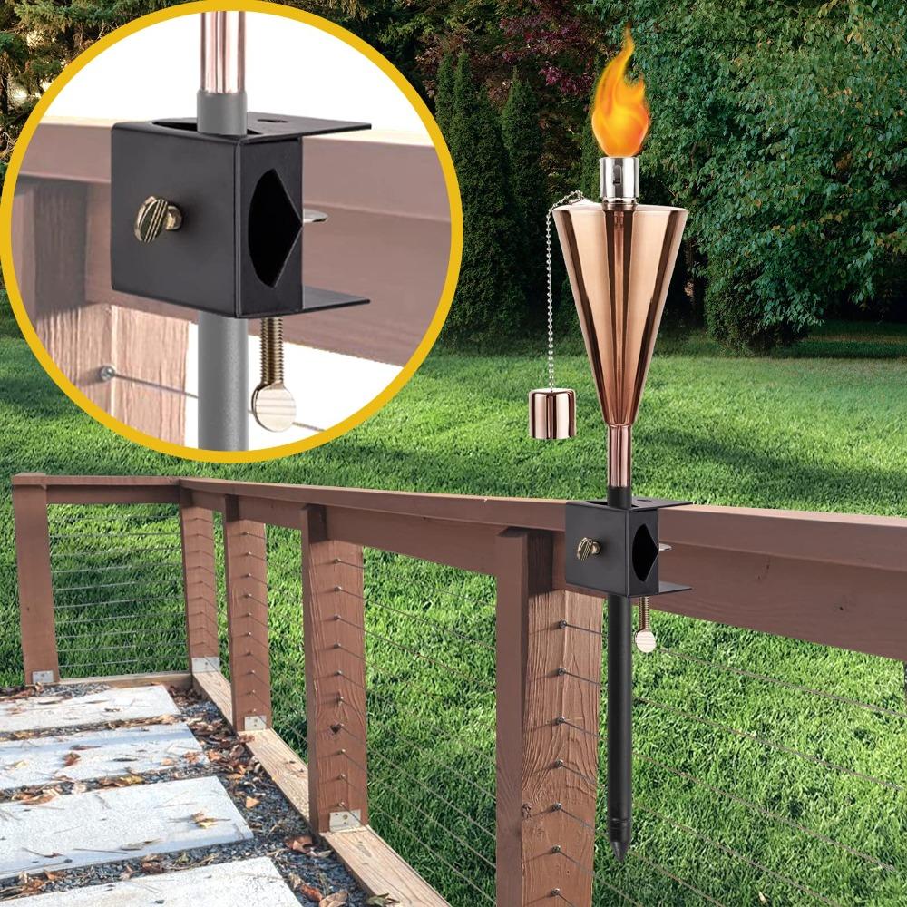 Cheap 4pcs Black Fastening Outdoor Pole Clip Decorative Rack Dual-Use ...