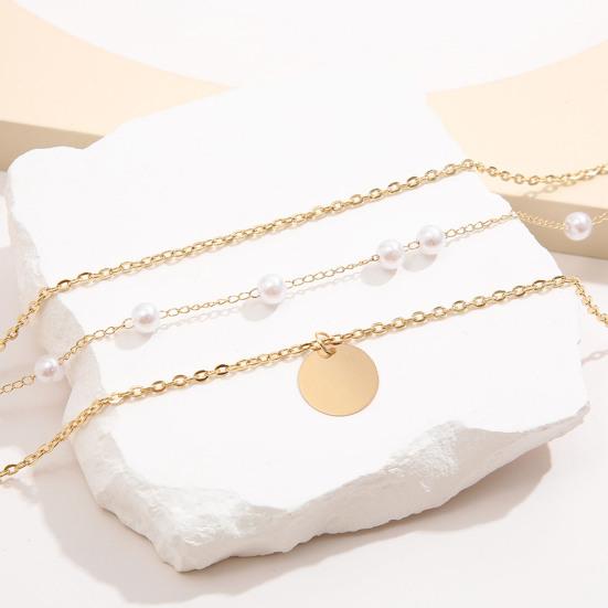 Cheap 3Pcs Ladies Necklaces Minimalist Dress Up Multilayer Trendy ...