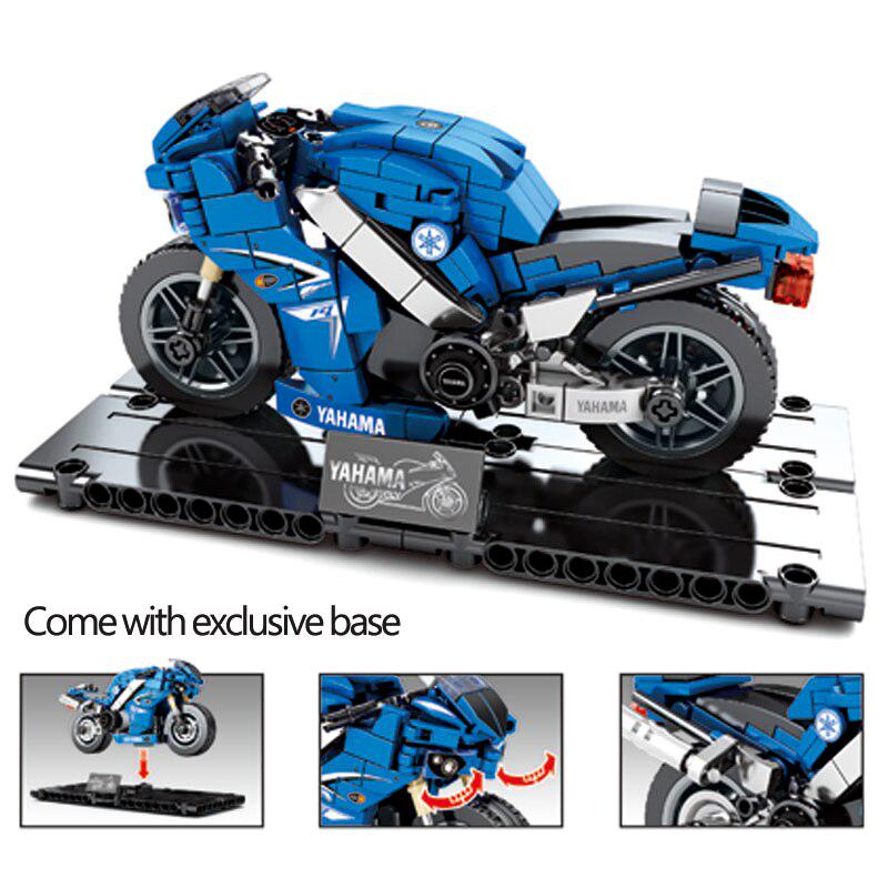 Buy Motorcycle Building Blocks Model Kits Technic Motor Bricks Set ...