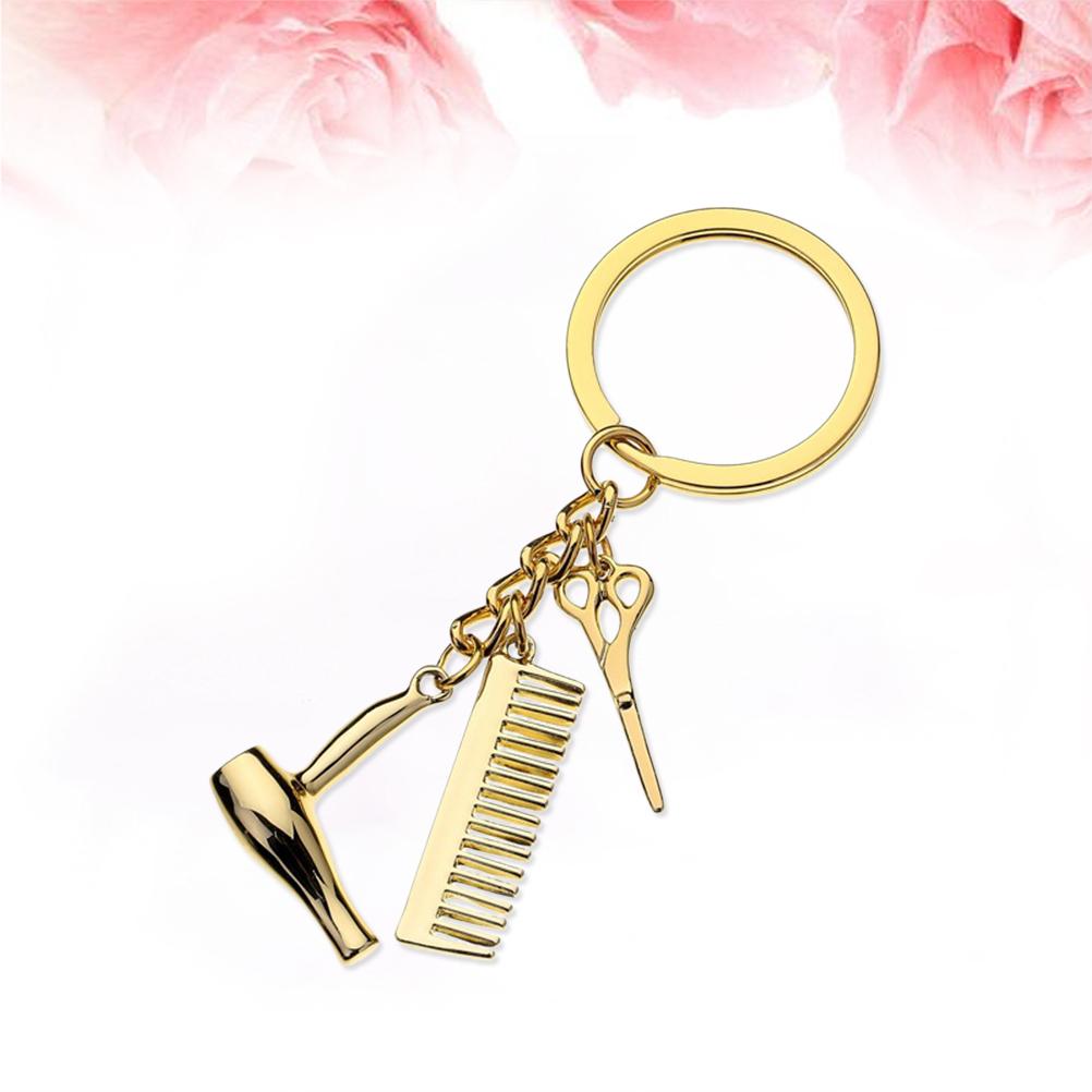 Buy 1PC Hairdresser Hair Dryer Scissor Comb Pendant Keychain for Hair ...