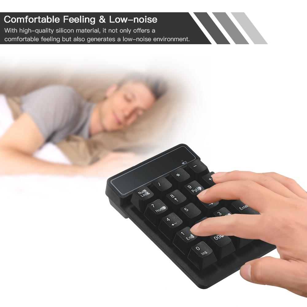 Buy 19 Keys 2.4G Wireless Low Noise Mini Numeric Keypad Waterproof ABS ...