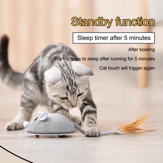 Buy Interactive Toy Pet Clockwork Burr-free Safe Plush Cat Teaser at ...