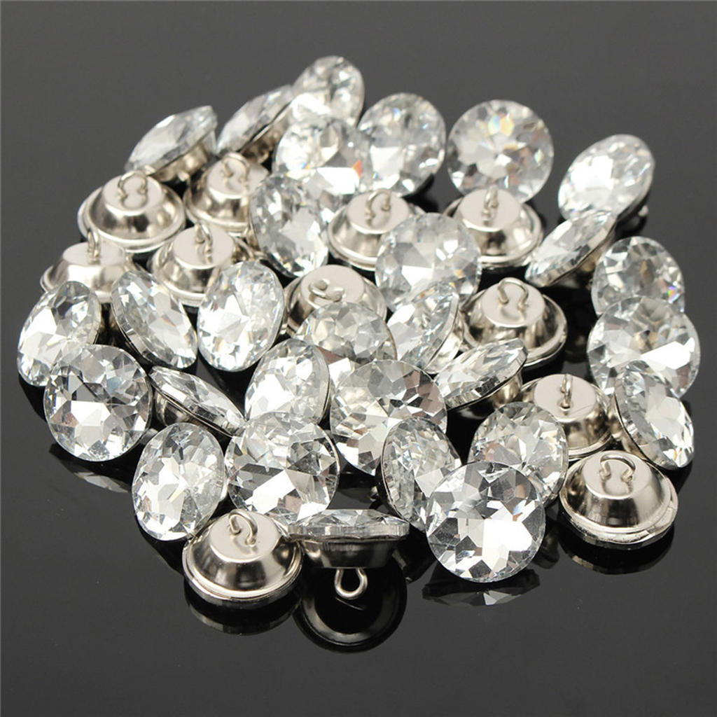 Buy 50pcs Crystal Buttons for Sofa Headboard Upholstery Crafts ...