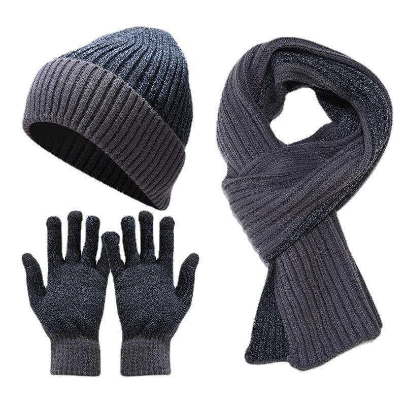 Buy Womens Scarf Sets Winter Hat Scarf Gloves Knitted Keep Warm Scarves ...