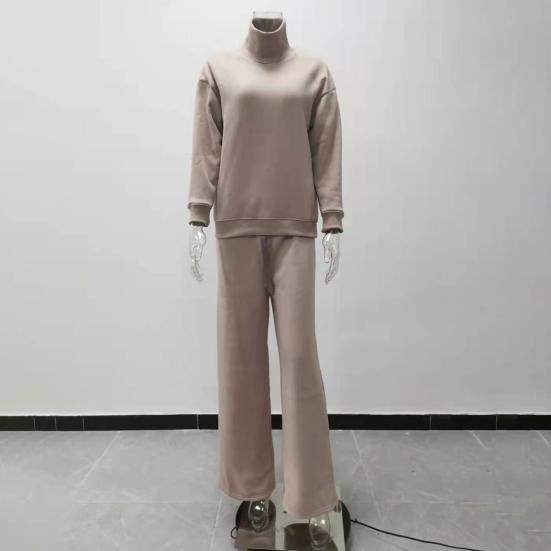 Buy Keep Warm Solid Color Women Tracksuit Chic Pullover Sweatshirt ...