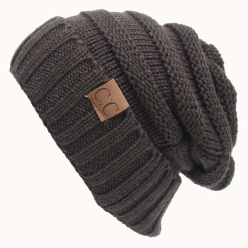 Buy CC Winter Hats & Caps Women Knitted Wool Cap Men Casual Unisex Hip ...