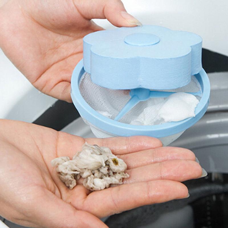 Buy Flower Shape Mesh Filter Bag Floating Laundry Ball Washing Machine ...
