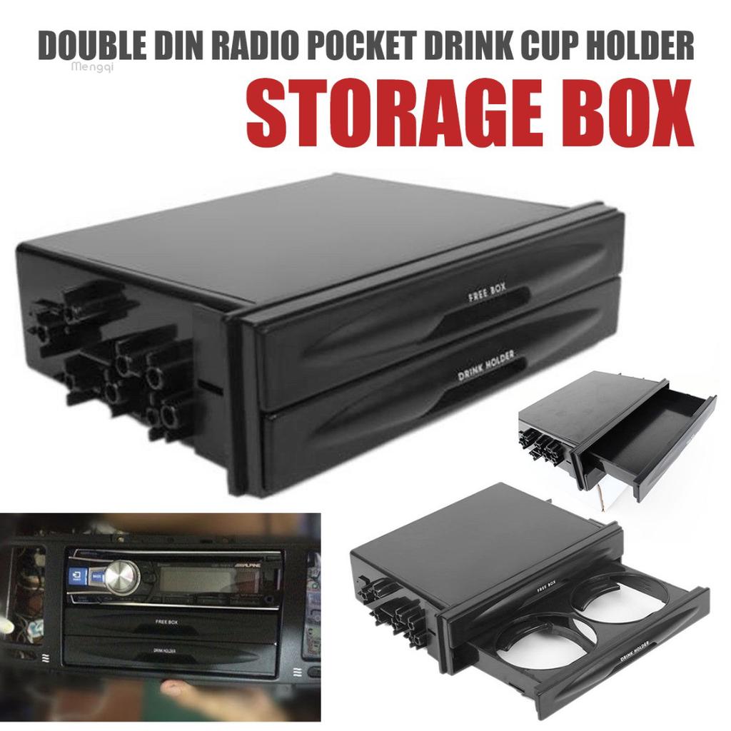 Buy Peigu Universal Car Double Din Radio Pocket Drink Cup Holder ...