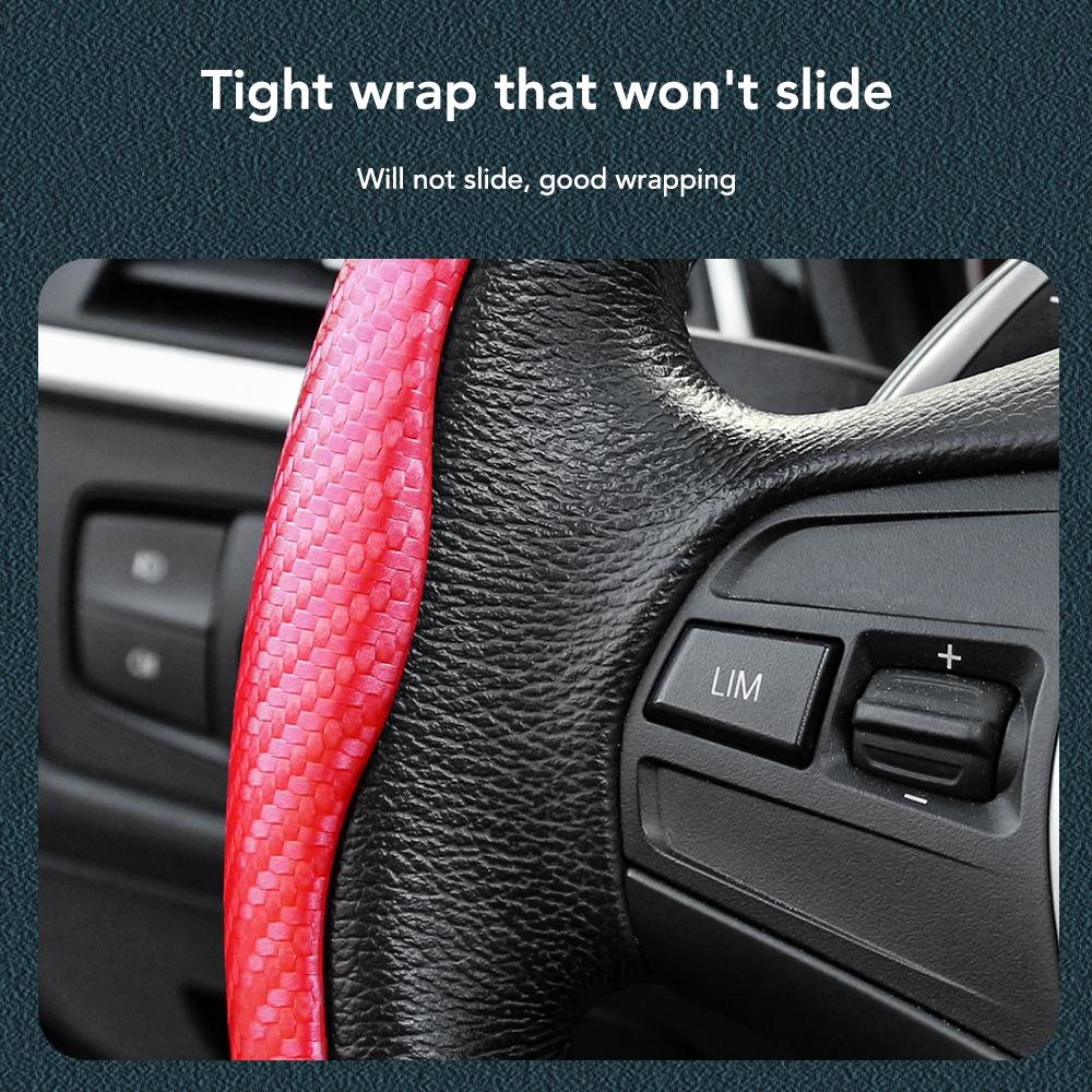 Cheap Carbon Fiber Leather Car Steering Cover for Volkswagen VW Passat ...