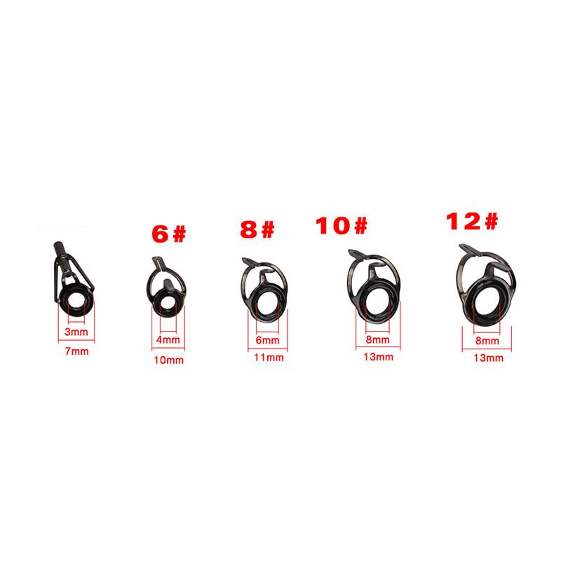 45pcs Fishing Rod Guide Rings Guides Tip Set Repair Kit Fish Box ...