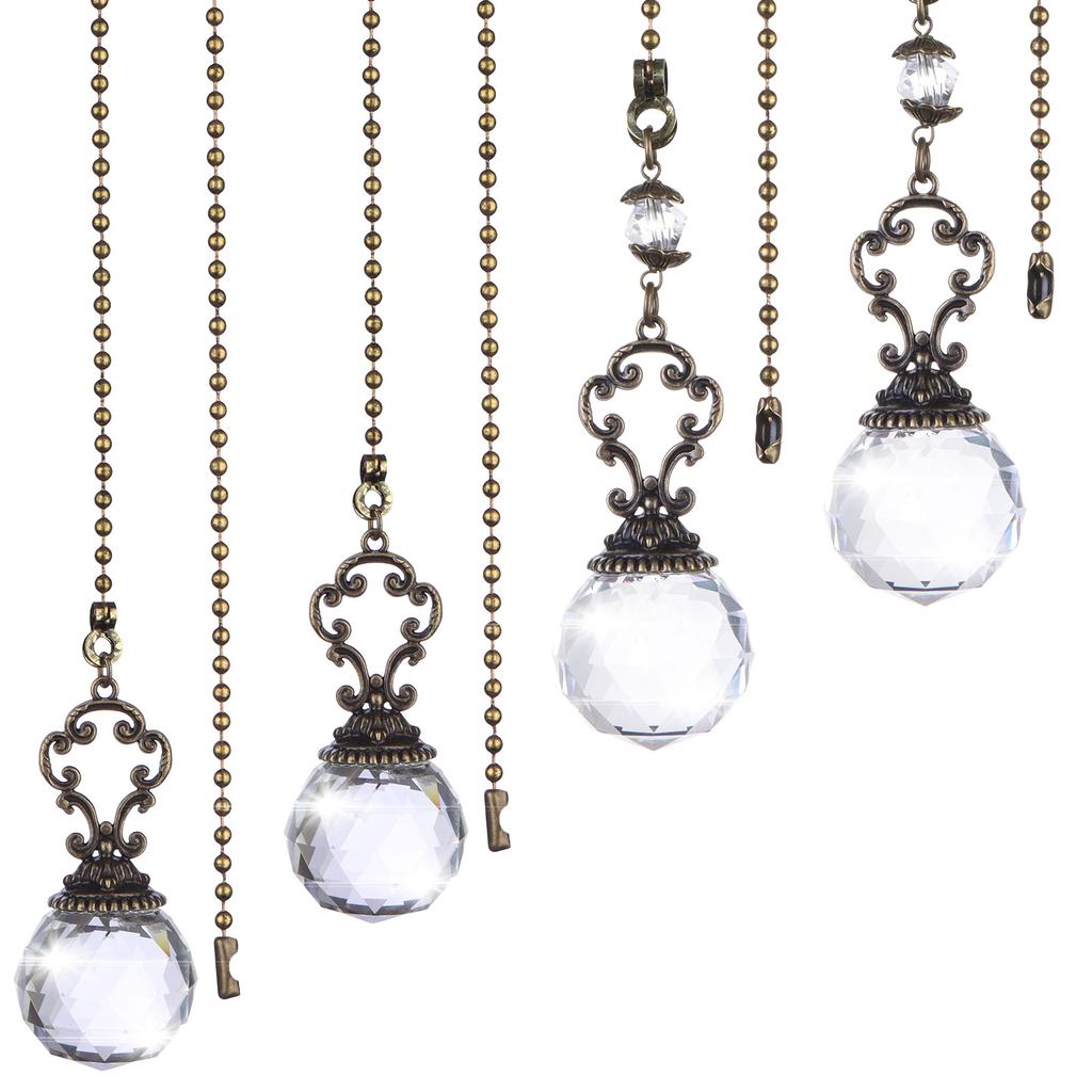 Buy Ceiling Fan Lamp Pull Chain Crystal Ball Light Pulls Chain at ...