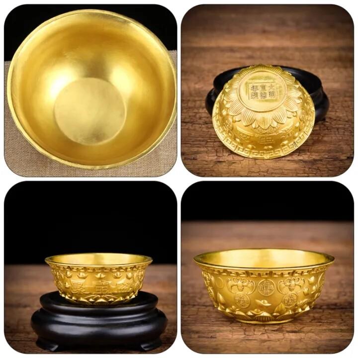 Cheap Feng Shui Bowl Polished Brass Treasure Bowl Home Office Desktop ...