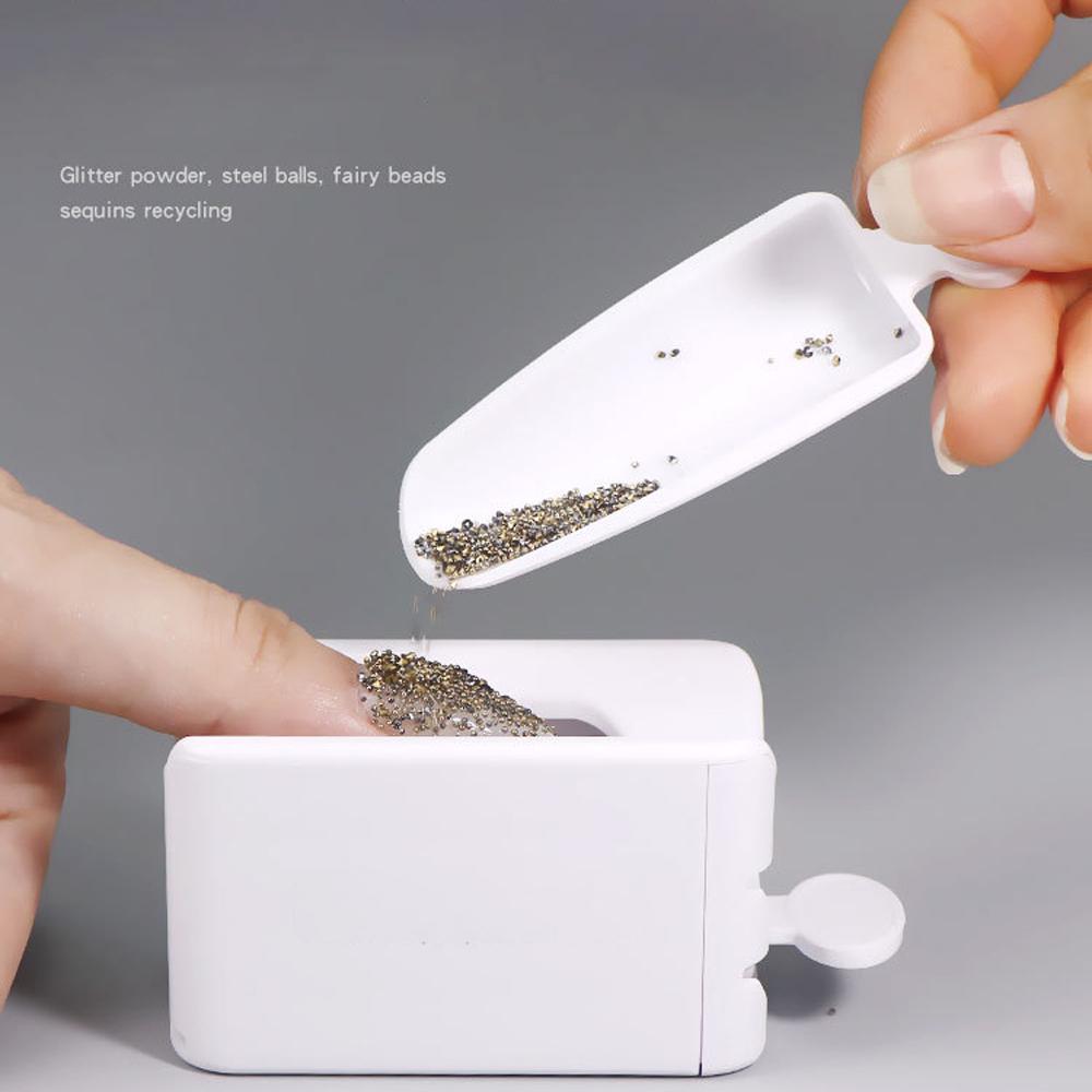 Buy Portable Powder Storage Box Recyclable Nail Tray Sequins Glitter ...