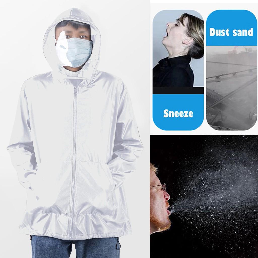 Buy Aominuo Men Women Hooded Isolation Protective Clothing Anti Droplet ...