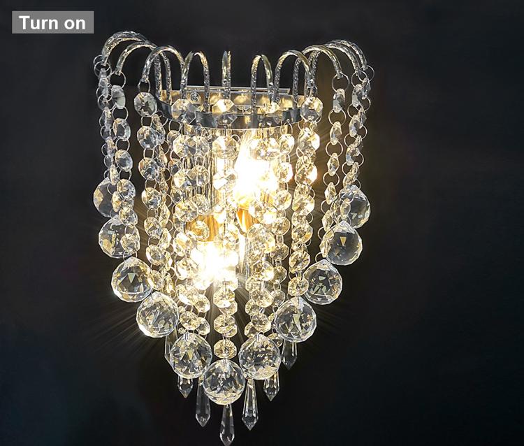 Modern Crystal Wall Lamp Nordic Wall Light Living Room Bedroom Dining ...