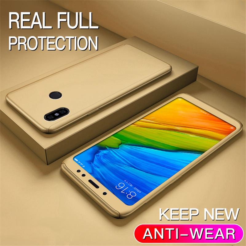 Cheap 360° Full Protection PC Case With Tempered Glass Film For Xiaomi redmi GO 4 4X 5 5A 5Plus ...