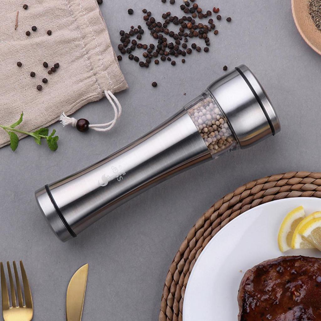 Fashion Stainless Steel Manual Pepper Salt Spice Grinder Mill Kitchen ...