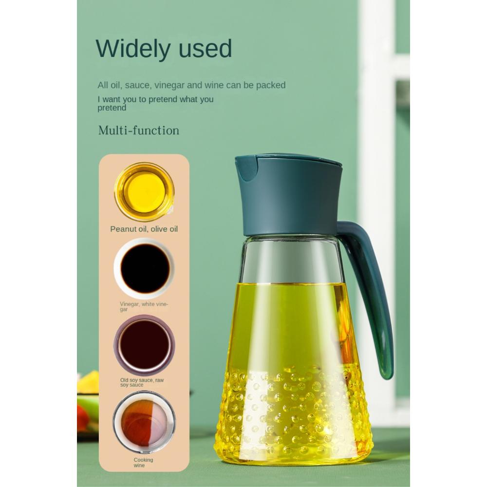 Buy VARANG Glass Oil Pot Kitchen Household Oil Bottle Leak-proof ...