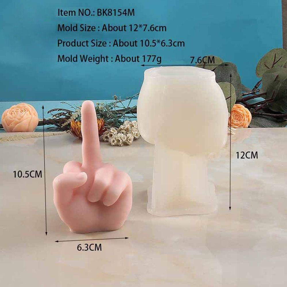Buy Making Tools Epoxy Resin Middle Finger Candle Mold Crystal Resin ...