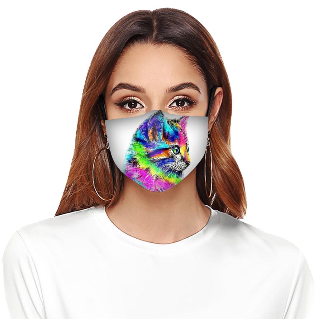 Buy [TC] Watercolor Drawing Cat Mask Printed Mask Adult Mask D-ustproof ...