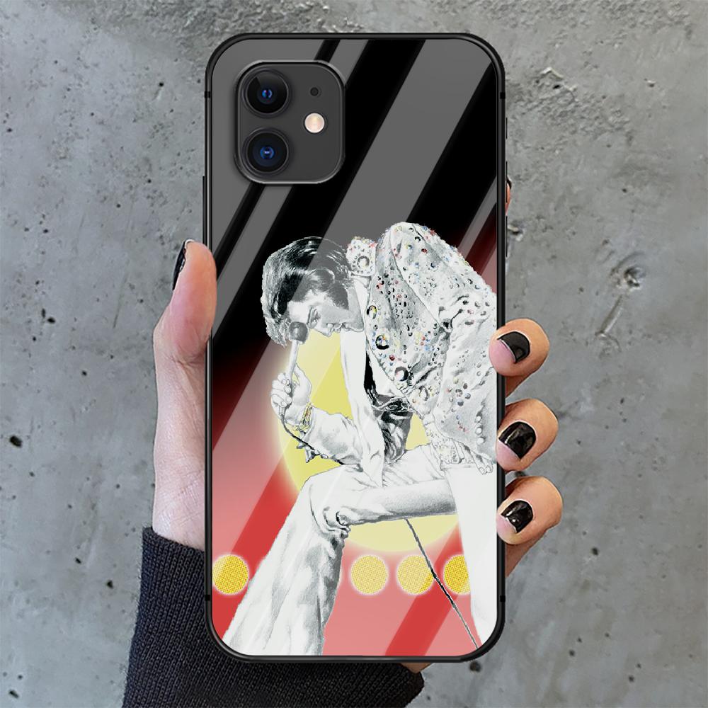 Buy Rock singer Elvis Presley Tempered Glass Phone Case Cover For ...