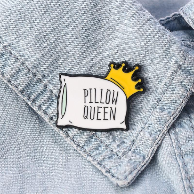 Buy Enamel Pin Nap So Hard PILLOW QUEEN Brooches Pins Badge for Kids ...