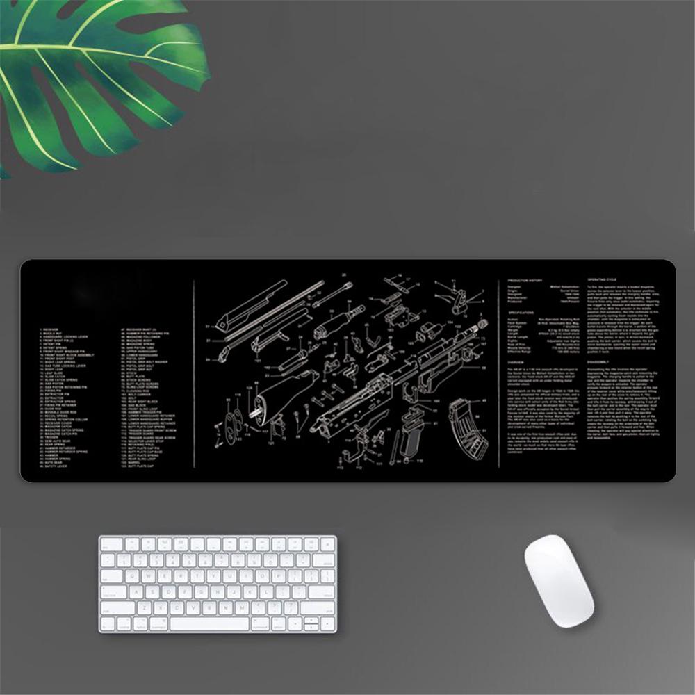 Buy Computer Gaming Mouse Pad Gun Disassembling Mat Mousepad Office ...