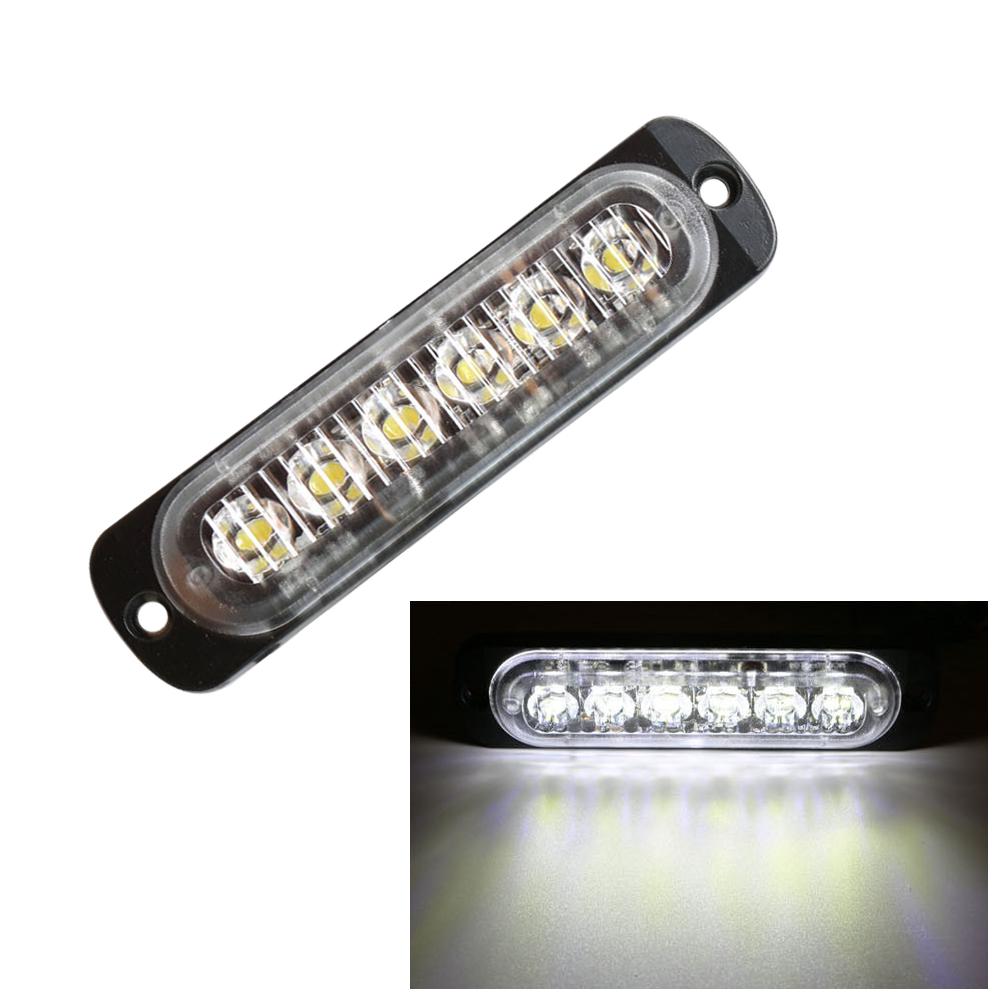 Buy 18W 12-24V 6 LEDs Strobe Light 18 Modes Emergency Flash Warning ...
