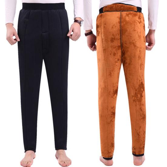 Buy Sweatpants All Match Warm Male Sporty Pure Color Thermals for ...