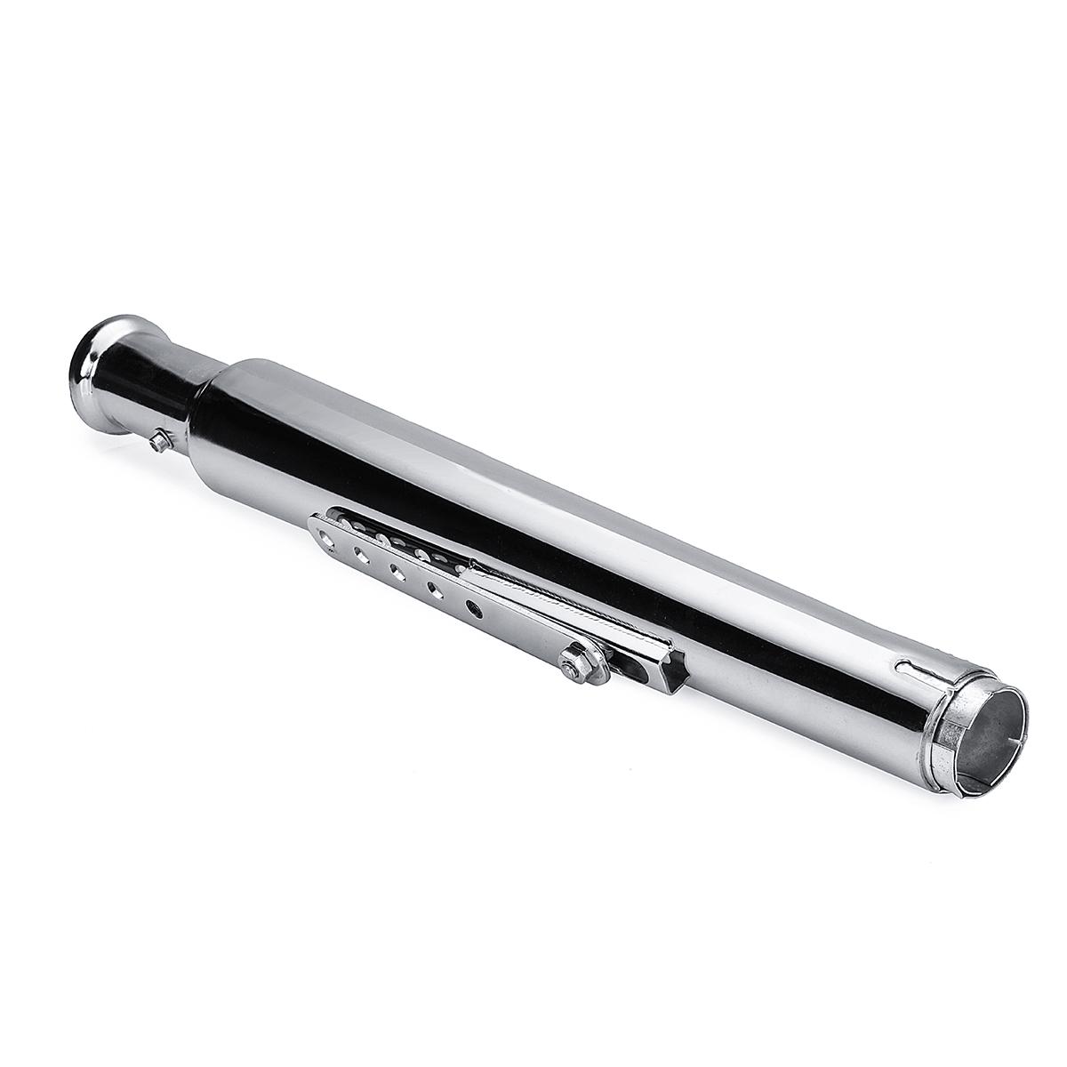 Chrome Motorcycle Retro Exhaust Muffler Pipe W/ Reducer Cocktail Shaker ...