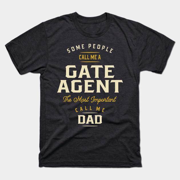 Buy Men Premium Cotton Harajuku T Shirt Gate Agent Job Title Gift Print ...
