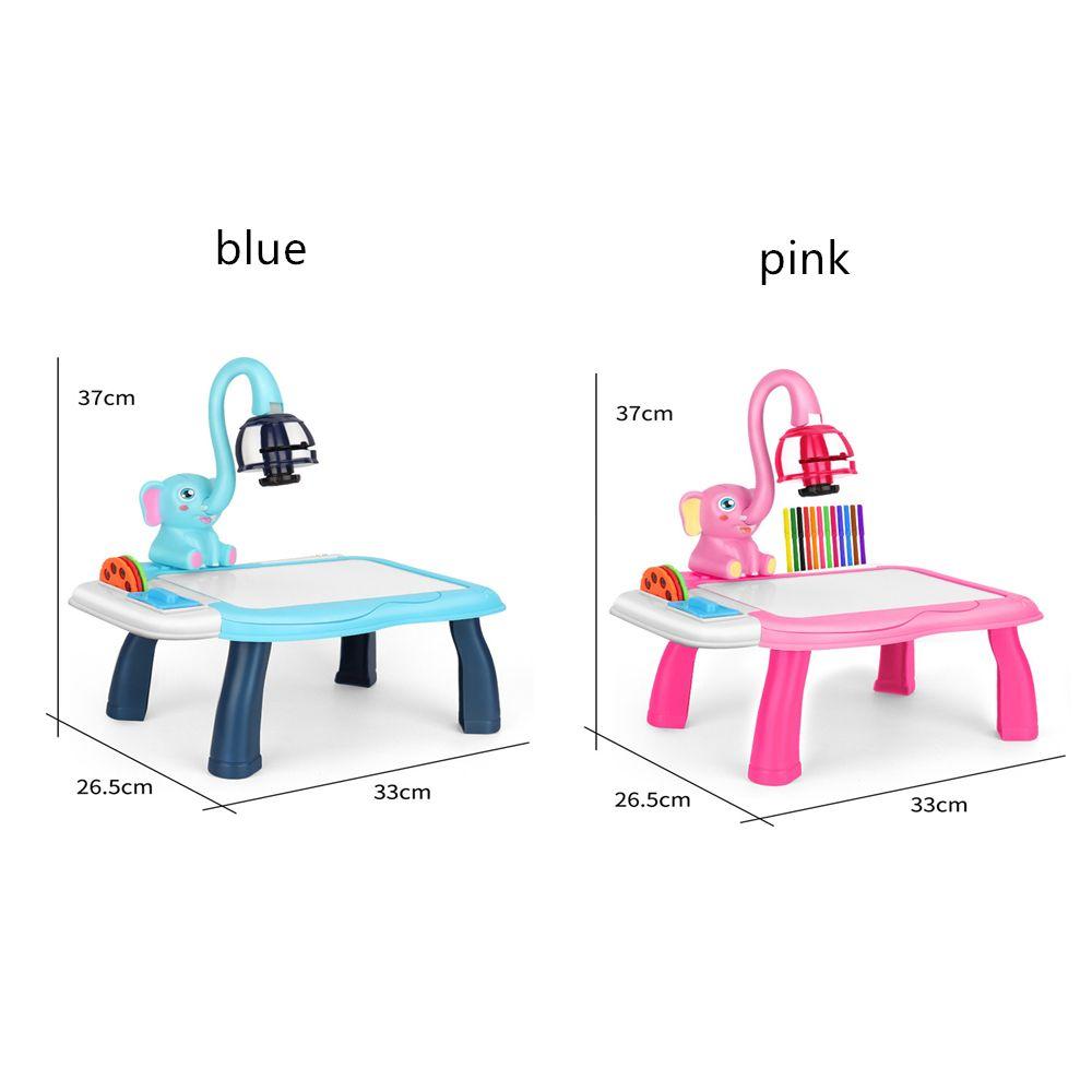 Kids Arts Crafts Cartoon Elephant Led Projector Music Toys Kids Toy ...