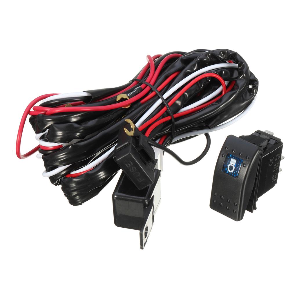 Universal 12V 40A Wiring Harness LED Spot Work Driving Light Wiring ...