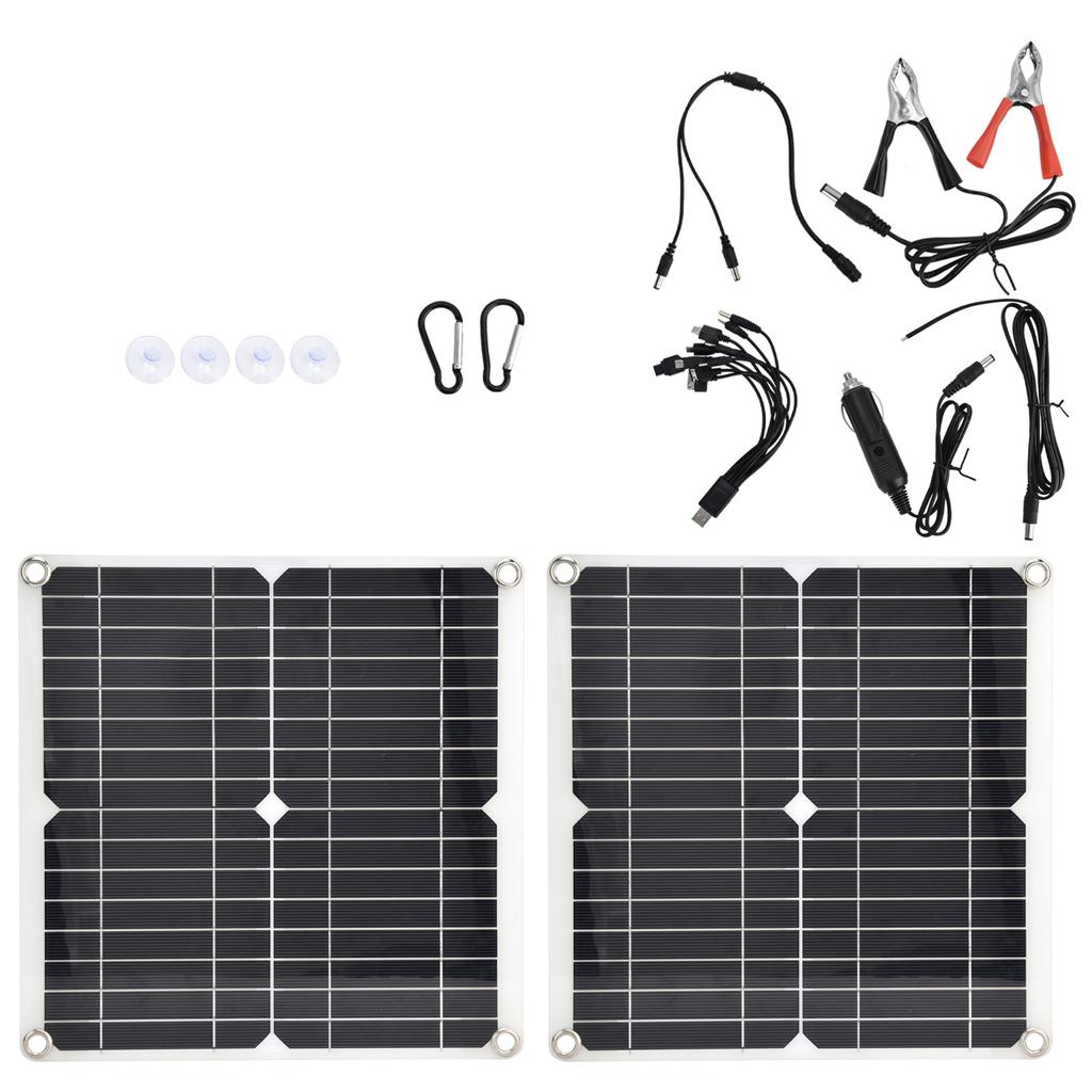 Buy 2Pcs 15W Flexible Solar Panel Portable Solar Charging Board ...