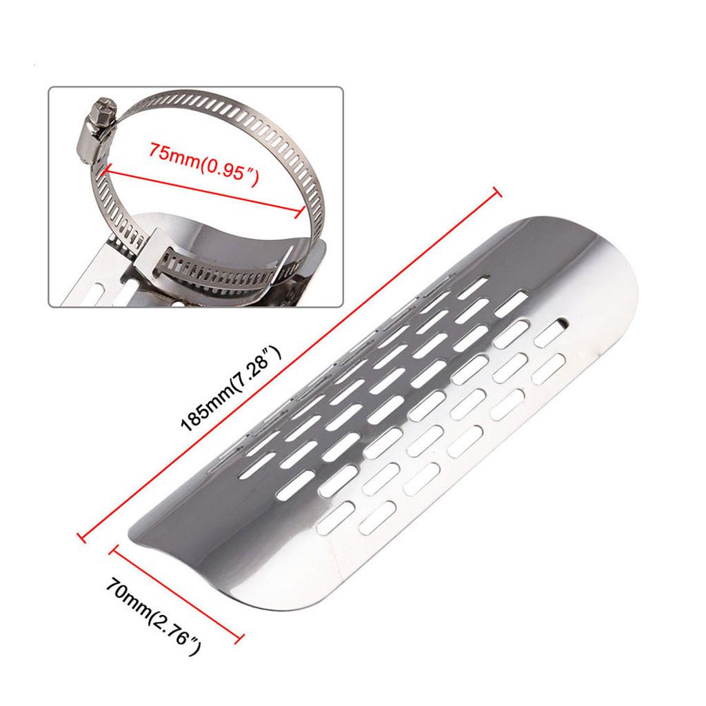 Buy Motorcycle Exhaust Link Pipe Heat Shield Tube Protector Cover Heel ...