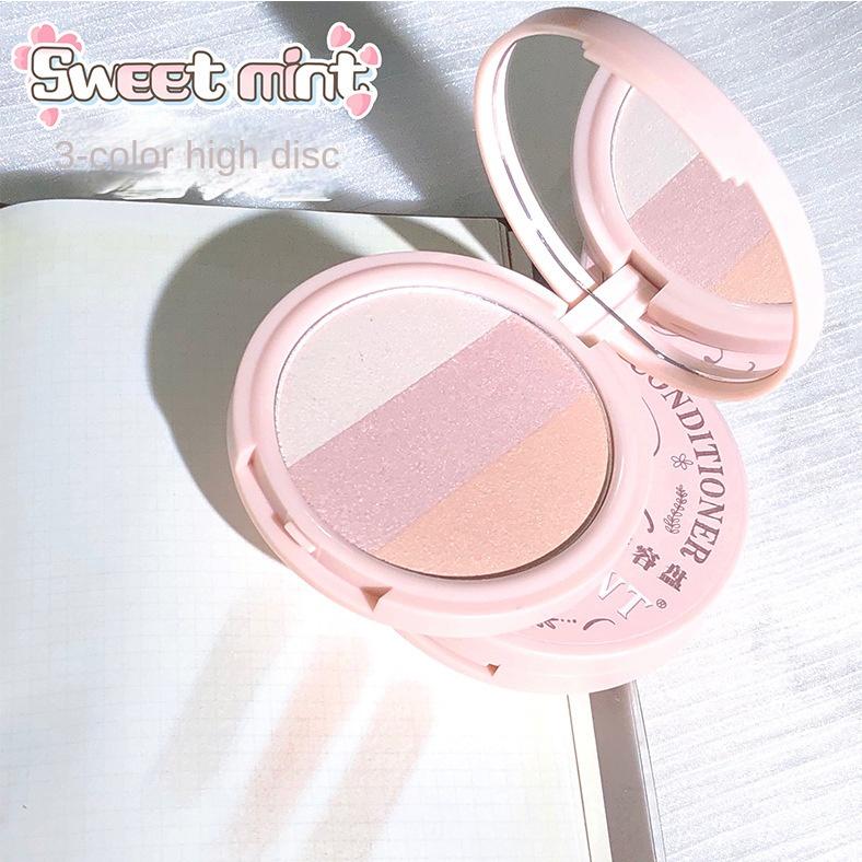 Cheap Makeup blush three-color highlighter Contouring Dish shimmer ...