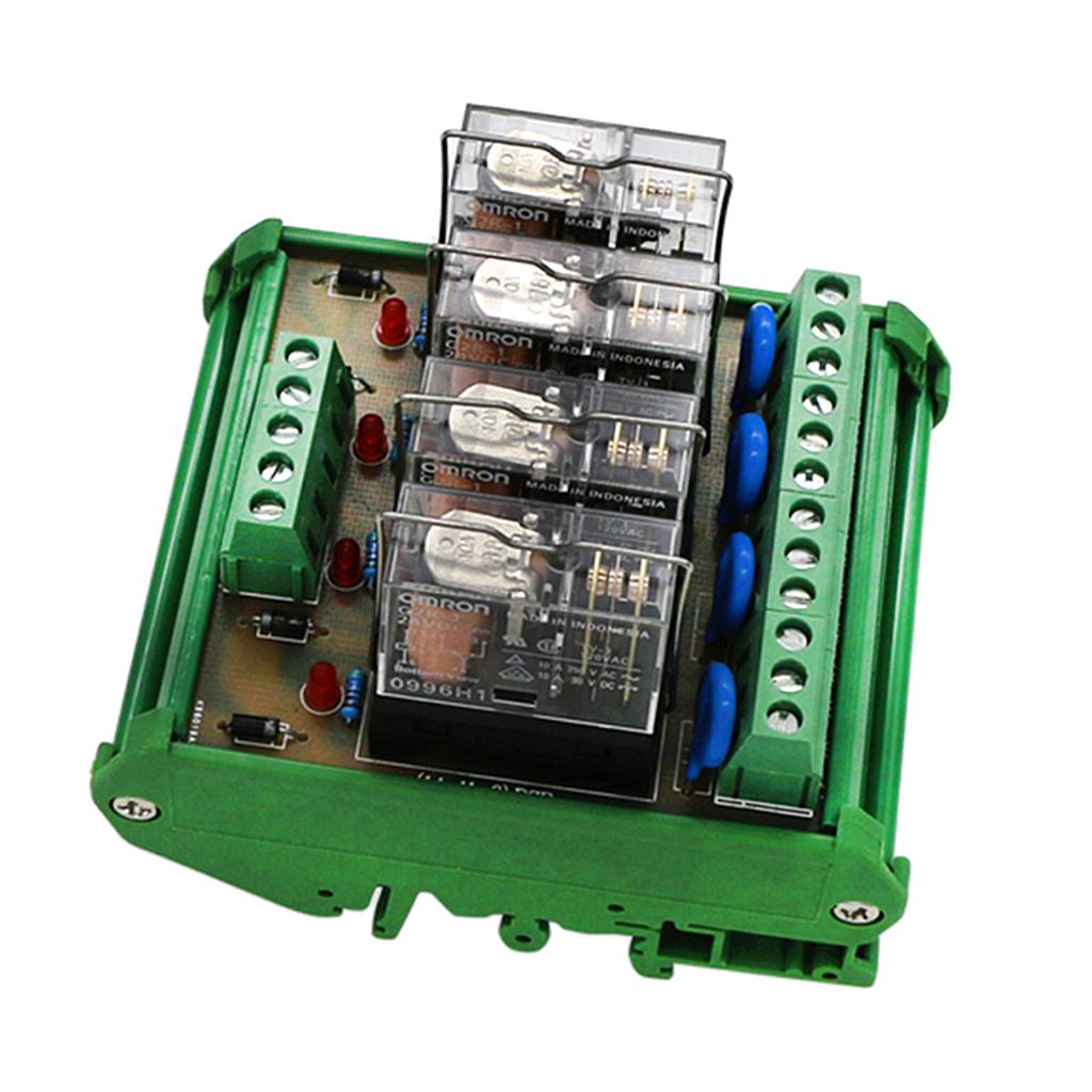 Buy 4 Relay Module Panels Driver Board NPN Drive Mode DC 24V with base ...