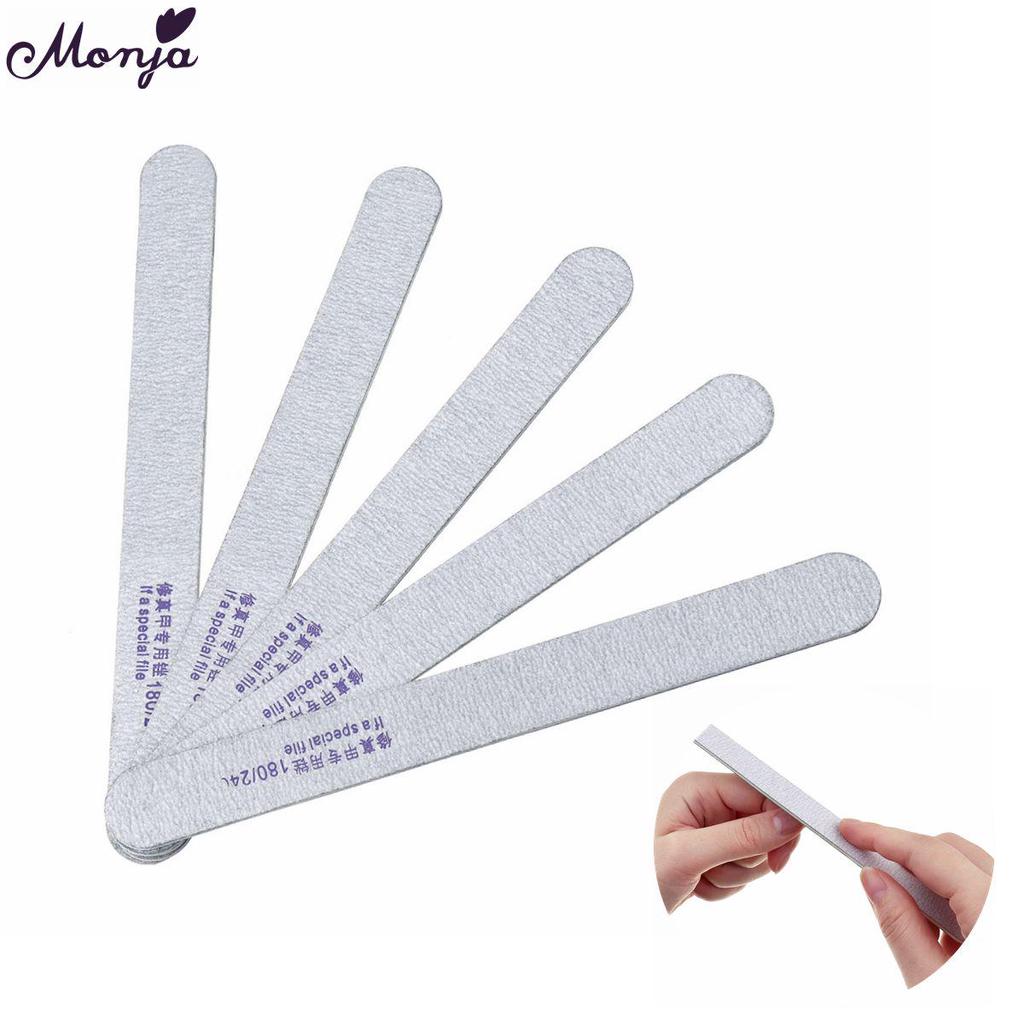 Cheap Monja Nail Art File 180/240 Grit Buffing Polishing Sanding Oval ...