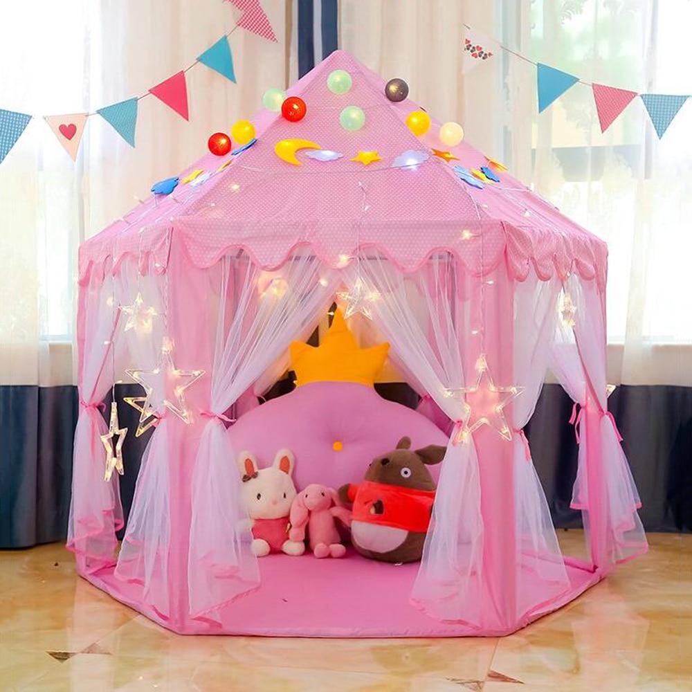 Buy Portable Wigwam Folding Children's Tent Tipi Princess Girl's Castle ...