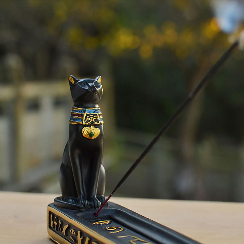 Buy Egyptian Mythology Bastet Egyptian Cat Resin Craft Incense ...