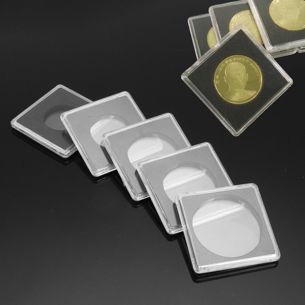 Buy 1pc/10pcs Lighthouse Square Coin Capsule Quadrum Sizes 24mm To 40mm ...