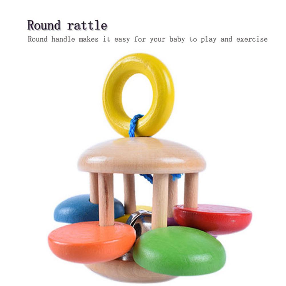 Buy Infant Wooden Bed Bell Orff Instrument Rattle Newborn Early ...