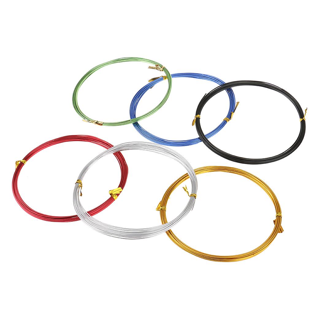 6 Pieces Colors Aluminium Wire for Jewelry Modeling Beading Craft 1mm ...