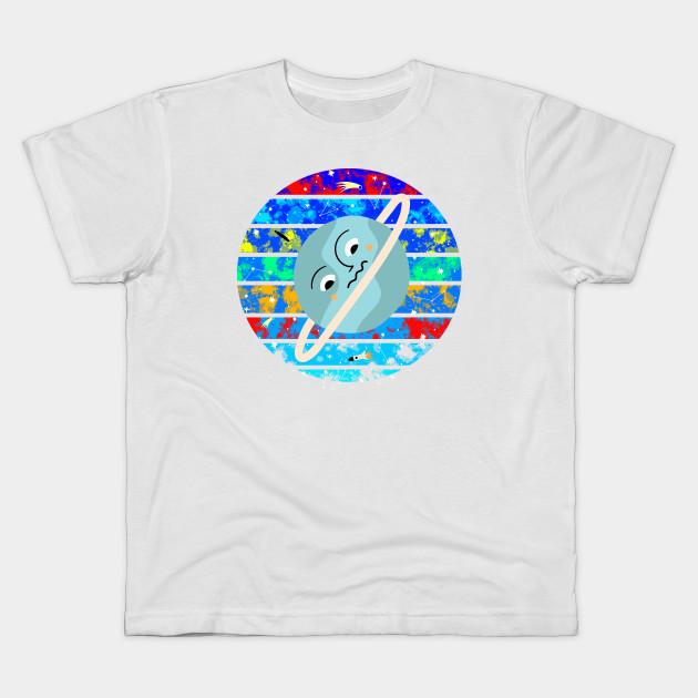 Buy Children Cartoon Shy Planet In The Sunset Print Funny Game T Shirt ...