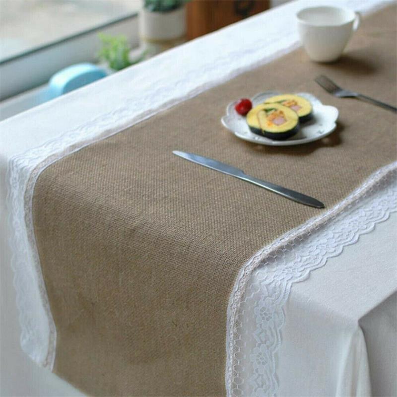 Buy 30*275cm Hessian Table Runners Hessian Roll Fabric Burlap Jute ...