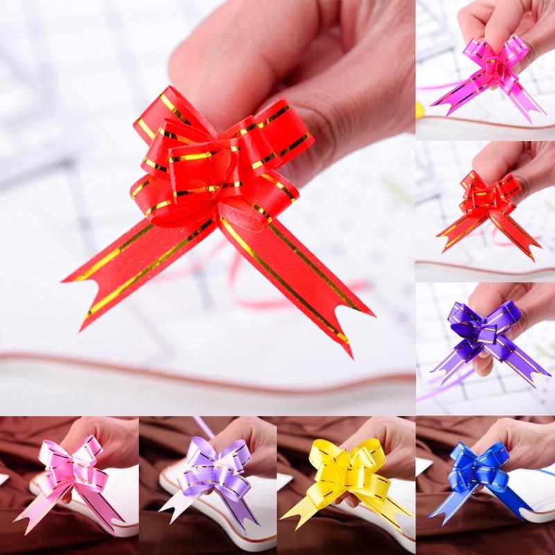 Buy 10Pcs Decoration Party Wedding Birthday Gift Flower Bow Wrap Pull ...