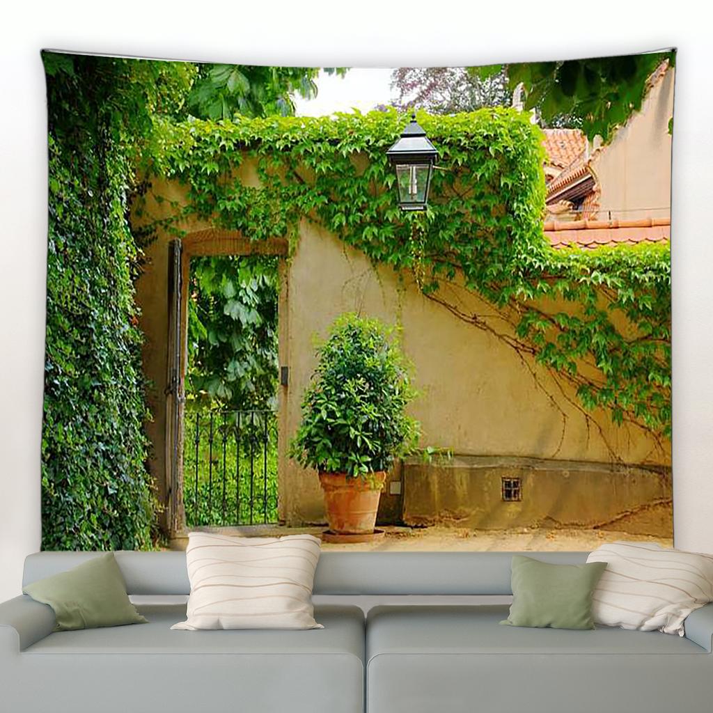 Satın alın Flower Tapestry Spring Fence Landscape Backdrop Cloth Wall ...