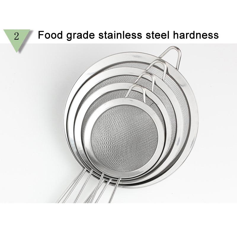 Fine Mesh Sieve Stainless Steel Dual Wire Handle Colander Strainer ...