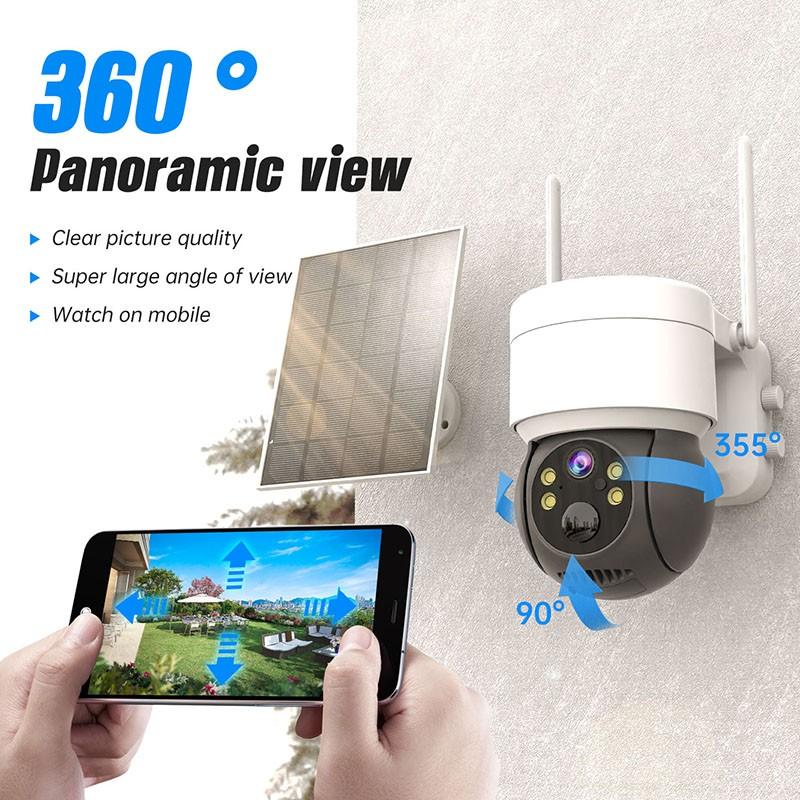 Buy 400/200W 1080P Solar Surveillance Outdoor Security Solar Camera 2MP ...