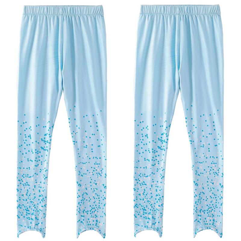 Frozen Elsa Pants Princess Cosplay Girls Elastic Waist Long Trousers ...